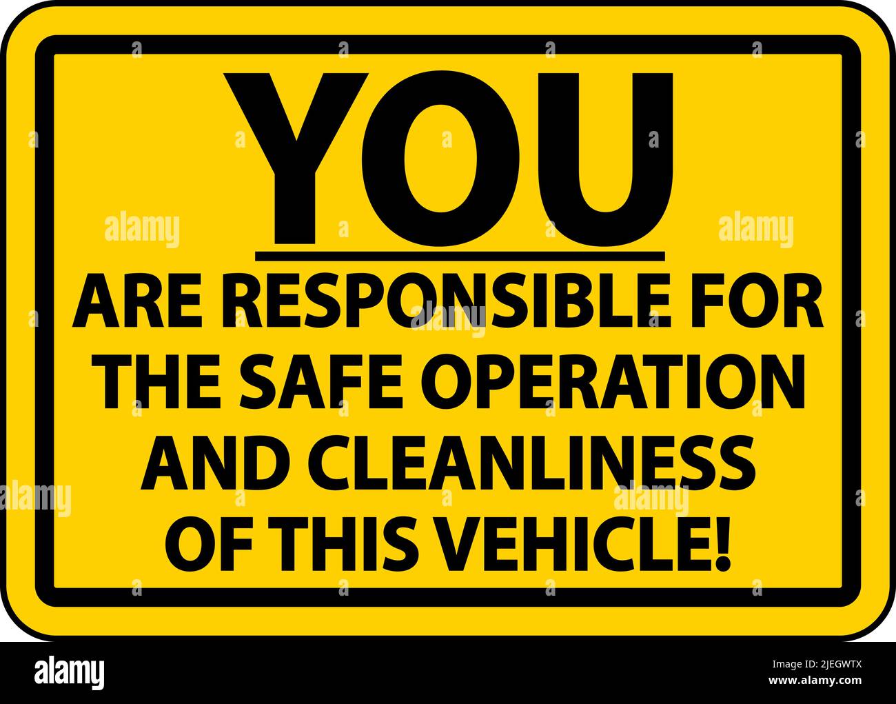 Responsible For Safe Operation Label Sign On White Background Stock ...