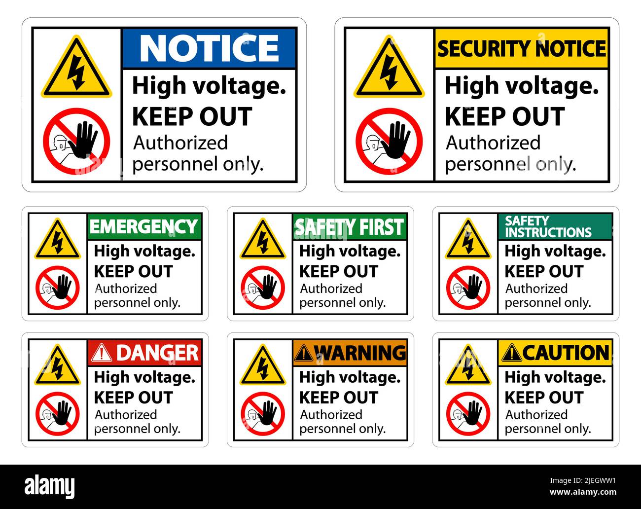 High Voltage Keep Out Sign Isolate On White Background,Vector ...