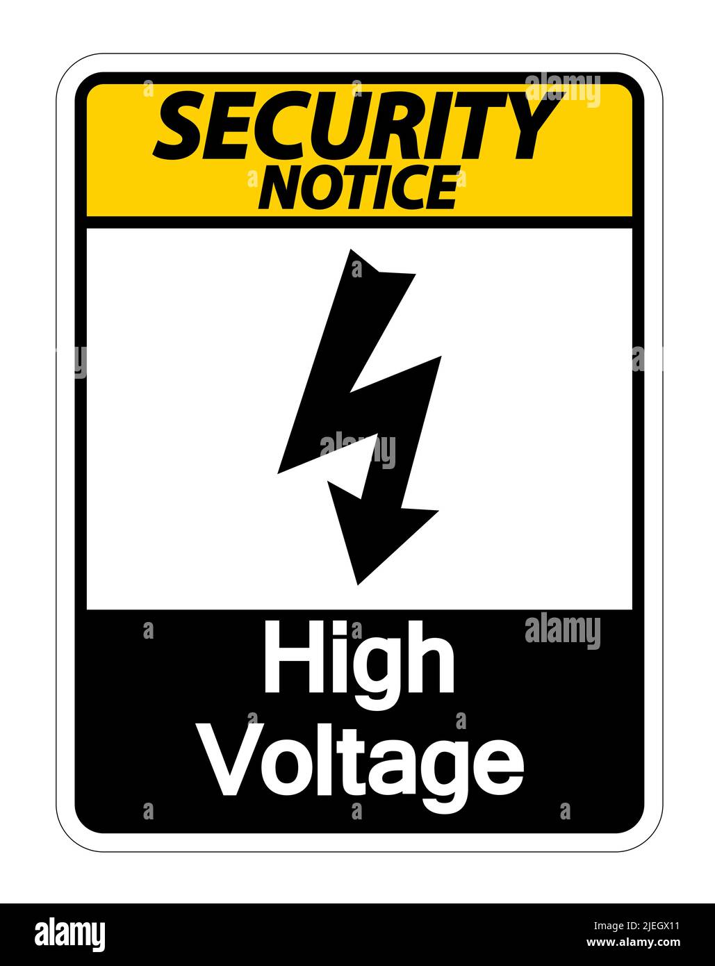Security notice high voltage sign on white background,Vector ...