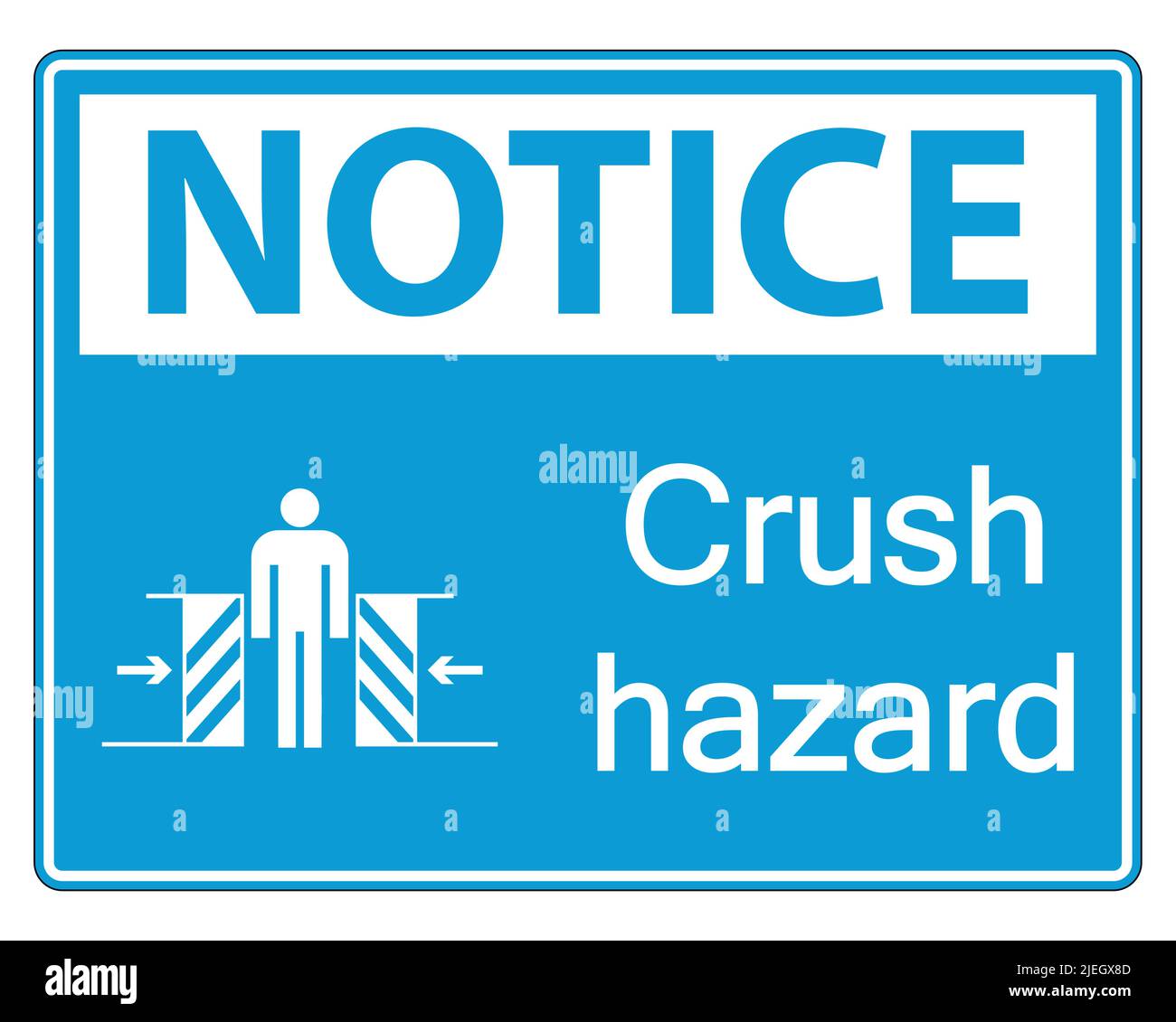 symbol notice crush hazard sign on white background,vector illustration ...