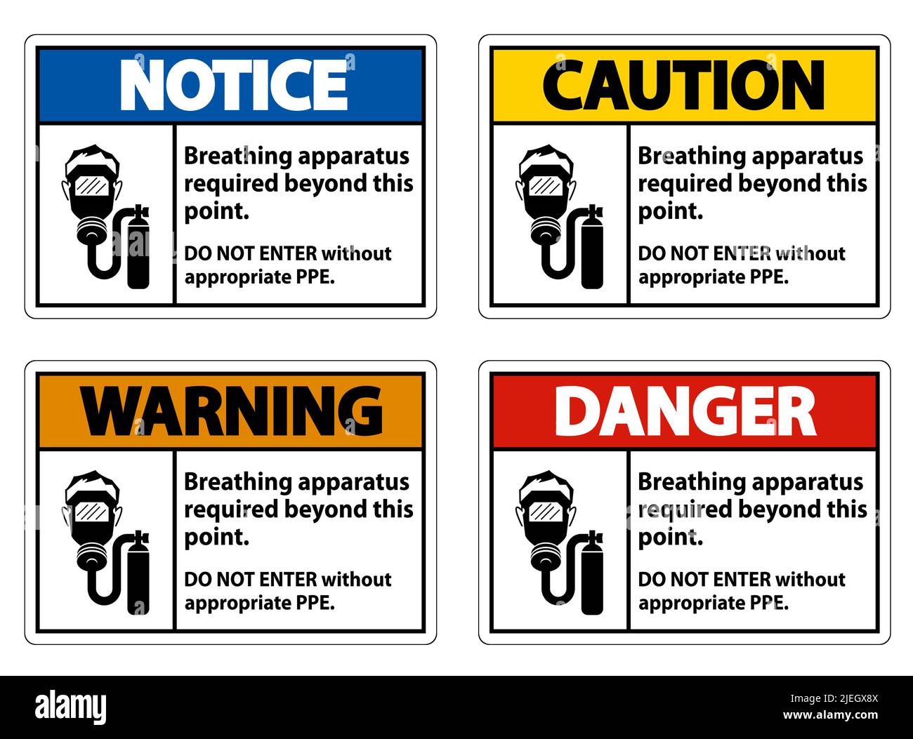 Warning Sign Breathing Apparatus Required Beyond This Point, Do Not ...