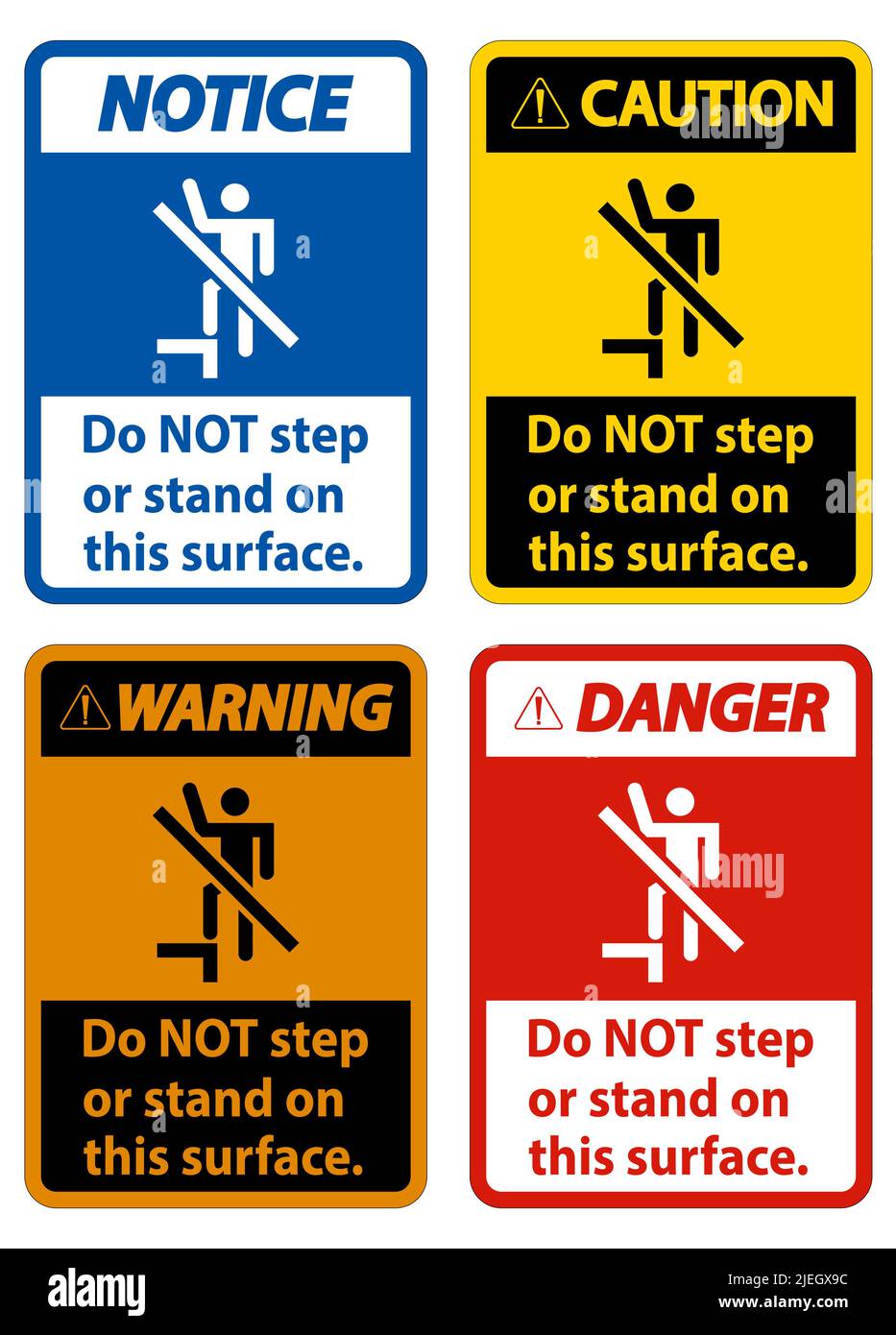 Do NOT step or stand on this surface Stock Vector Image & Art - Alamy
