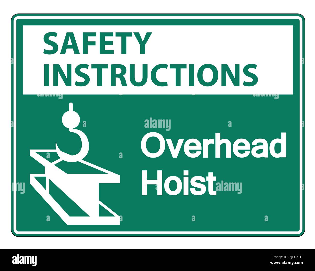 Safety instructions Overhead Hoist Symbol Sign Isolate On White ...