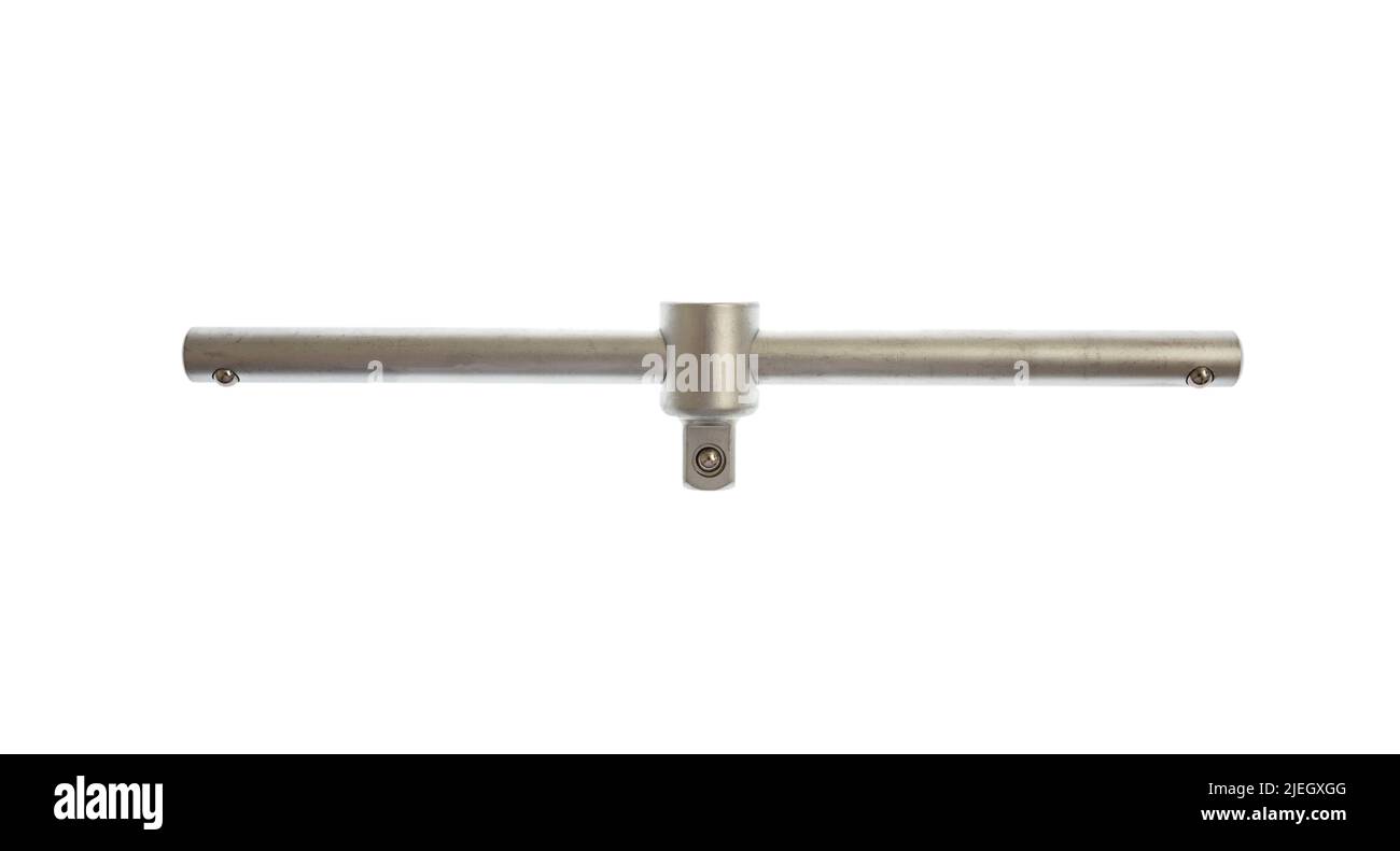 Tap or T shape wrench isolated on white background. Plumber work tool ...