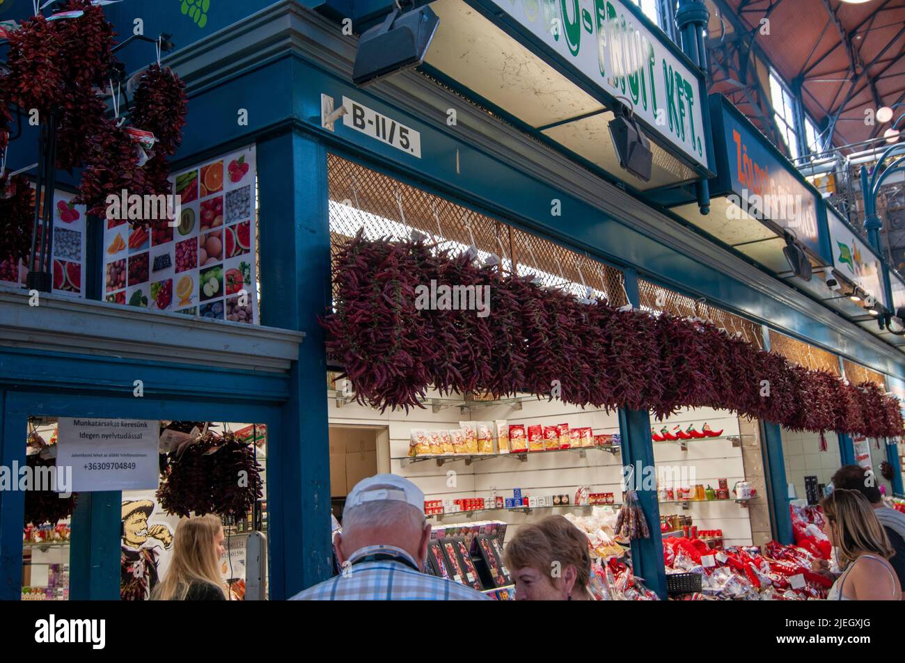 Interior of Nagy Vásárcsarnok the Great Market Hall along Vamhaz Korut ...