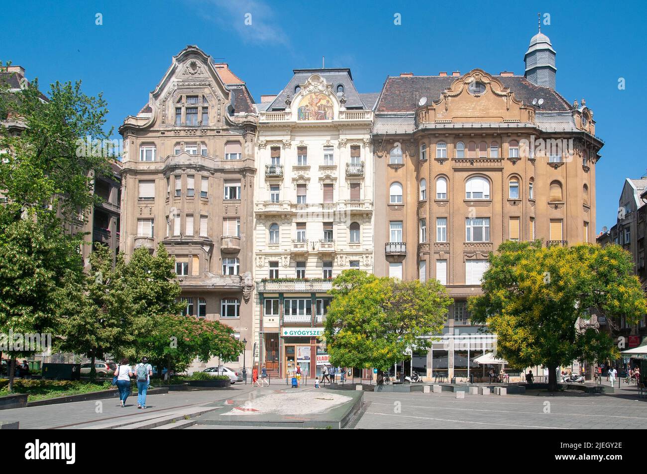 Street Scene and Architecture in District 5, Budapest, Hungary Stock ...