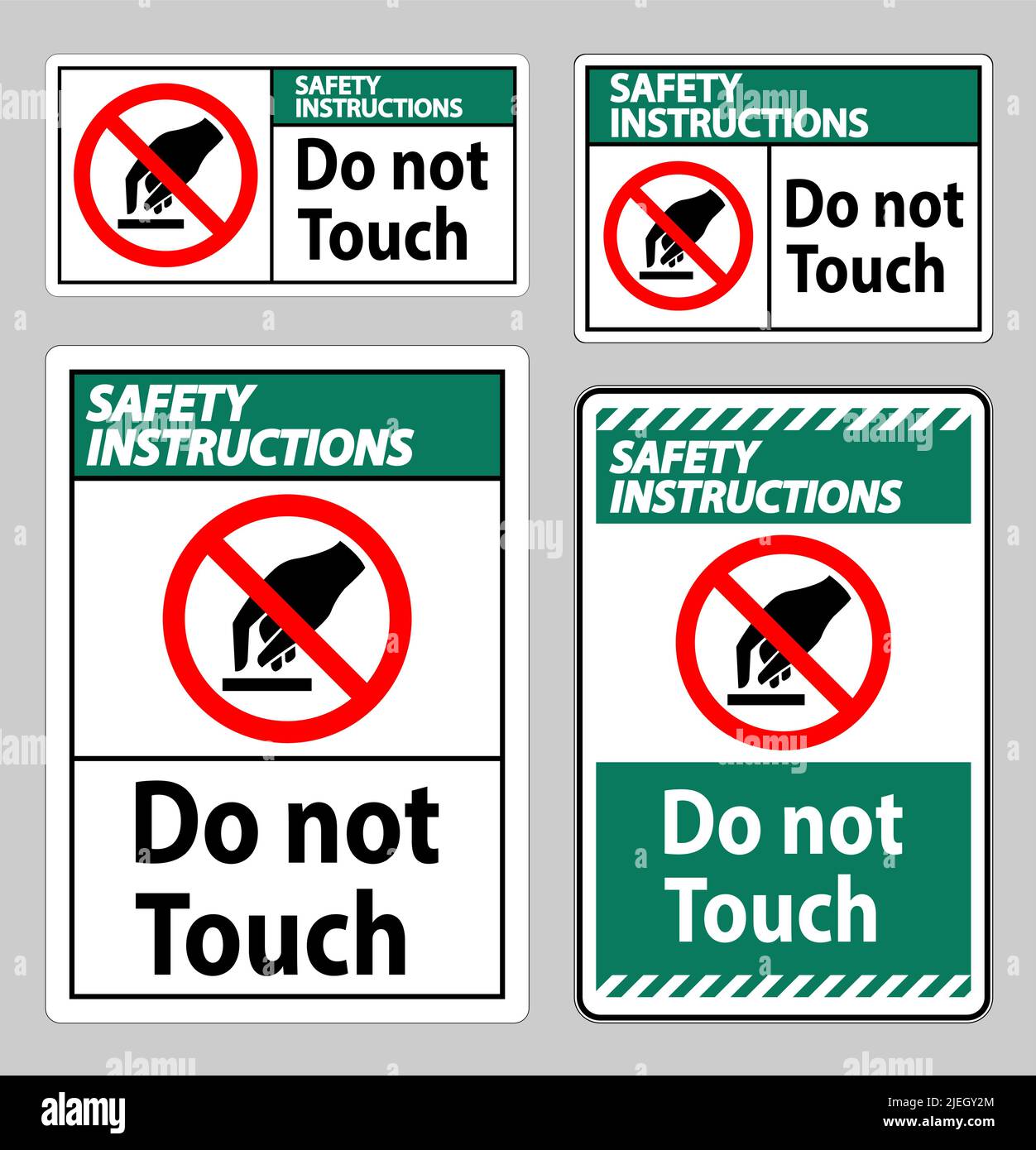 Safety Instructions Do Not Touch Symbol Sign Isolate On White ...