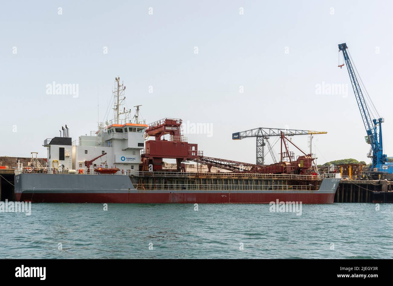 Falmouth, Cornwall, England, UK. 2022. The vessel City of Cardiff a ...