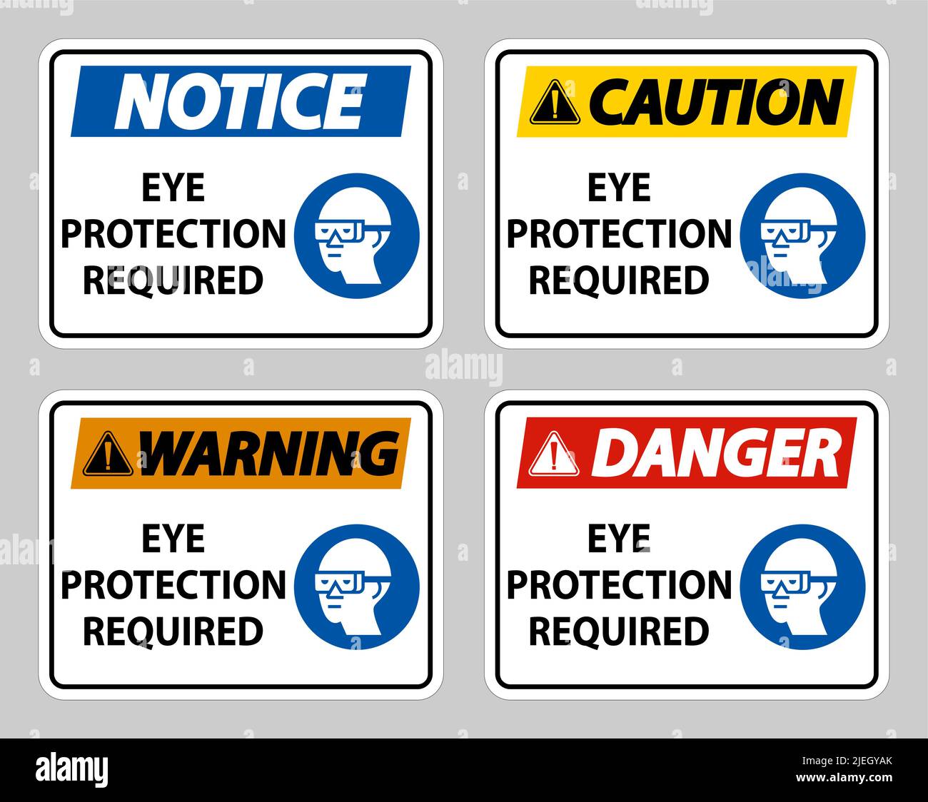 Eye Protection Required on white background Stock Vector Image & Art ...