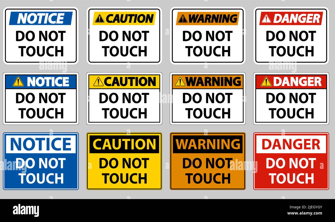 Do not touch and please do not touch sign Stock Vector Image & Art - Alamy