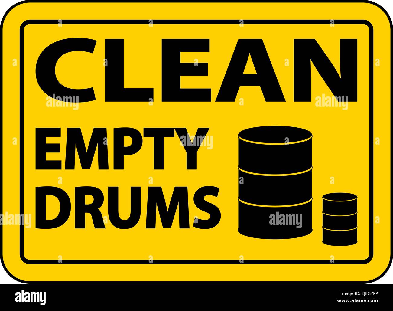 Clean Empty Drums Sign On White Background Stock Vector Image & Art - Alamy