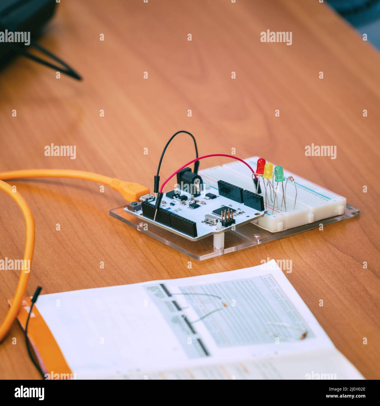 Small electronic Board with chips and wires Stock Photo - Alamy