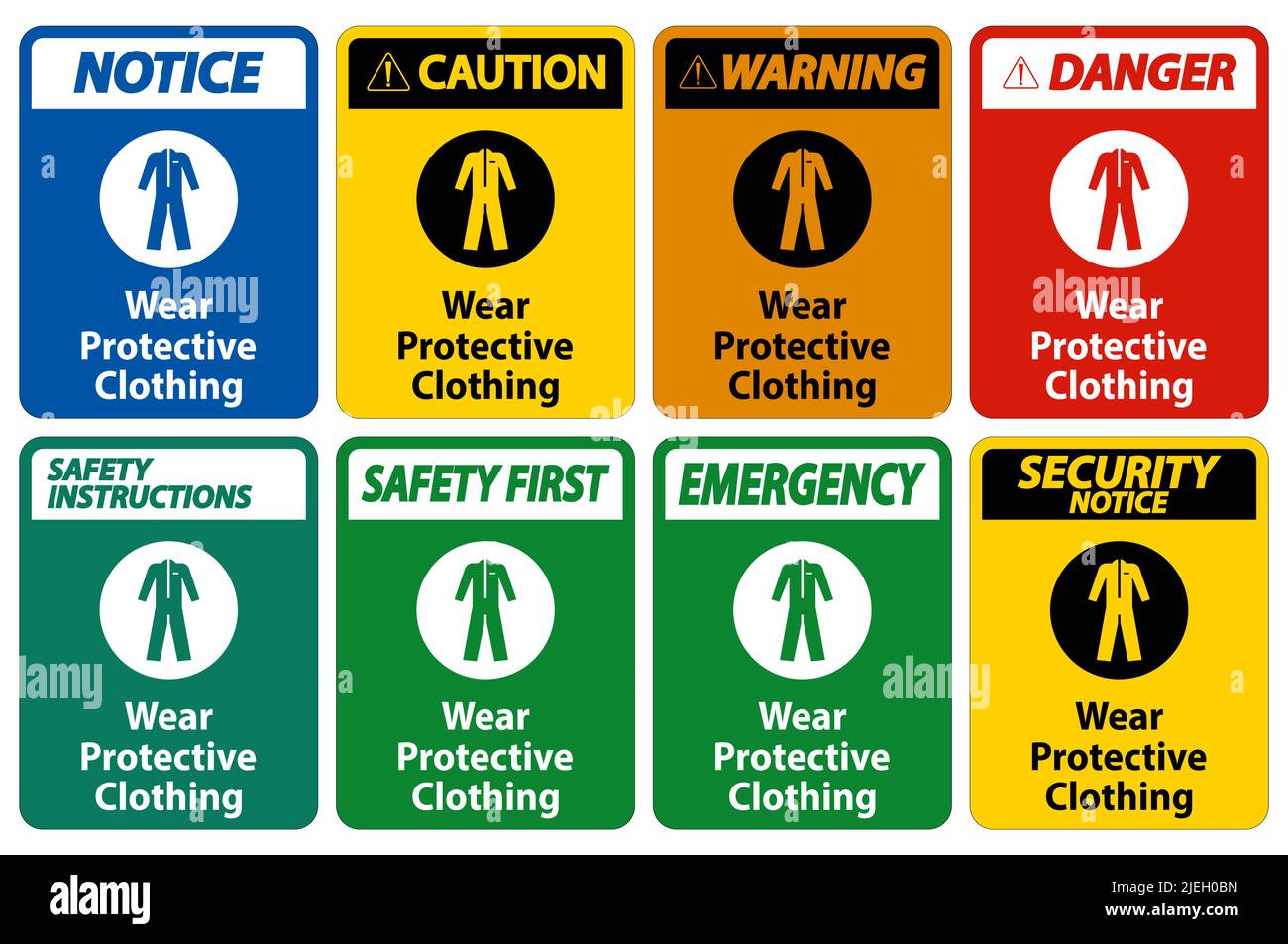 Wear protective clothing sign on white background Stock Vector Image ...