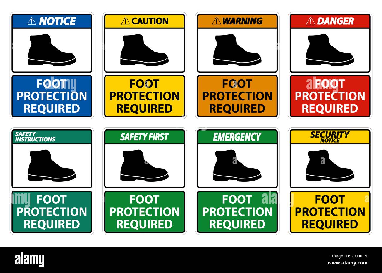 Foot Protection Required Wall Symbol Sign Isolate on transparent ...