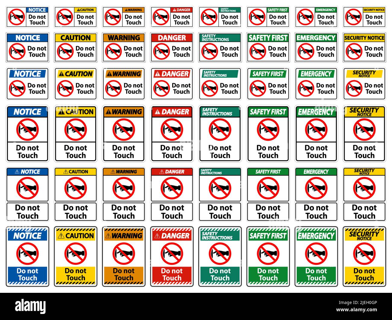 do not touch sign label on transparent background Stock Vector Image ...