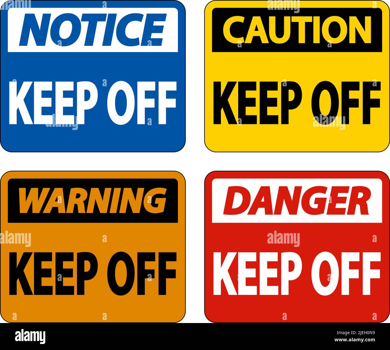 Danger Keep Off Label Sign On White Background Stock Vector Image & Art ...
