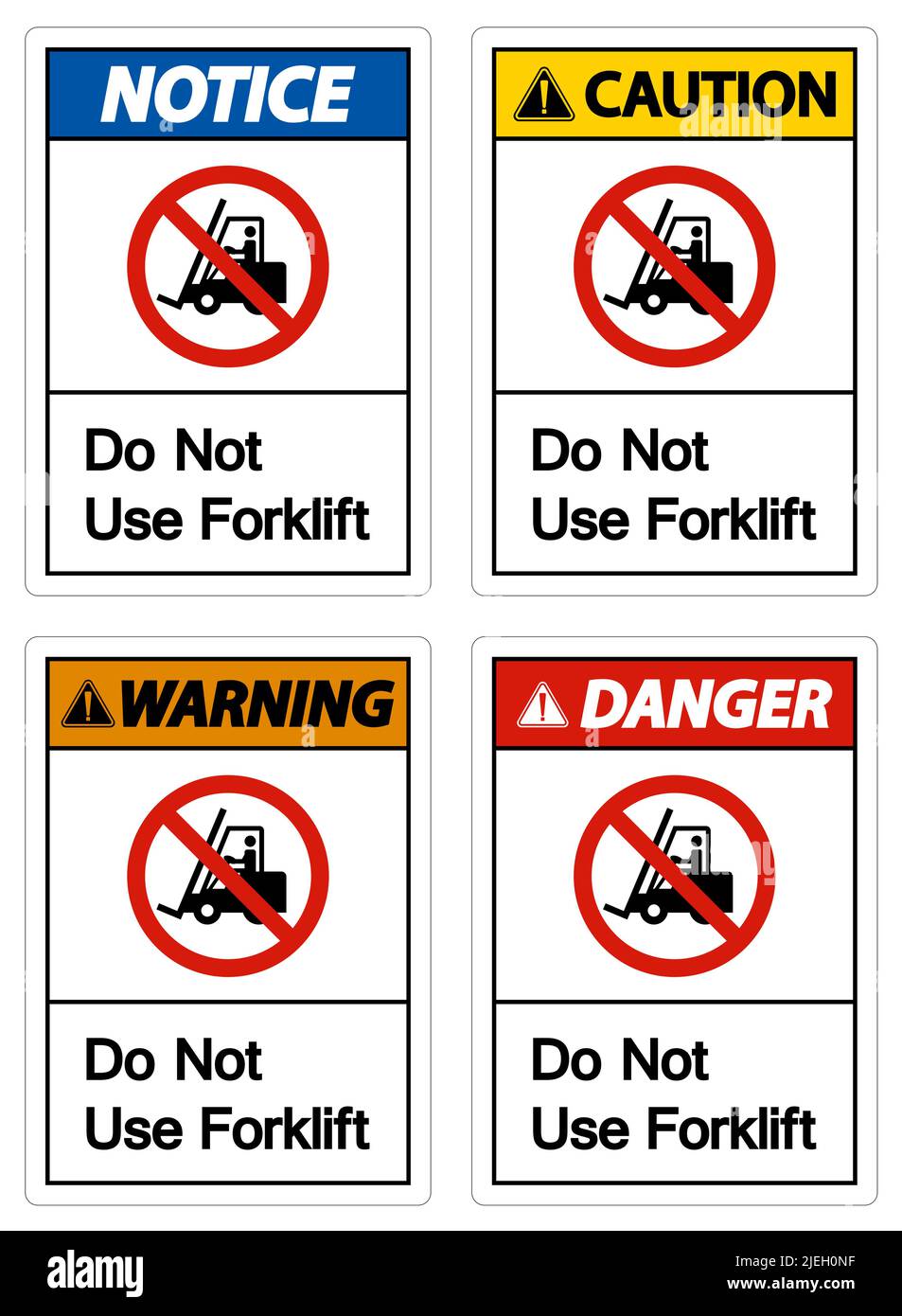 Do Not Use Forklift Sign On White Background Stock Vector Image & Art ...