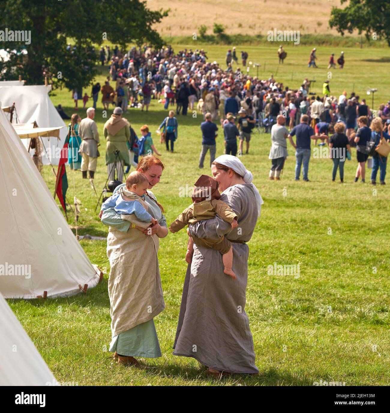 Anglo Saxon mothers reenactment at the Viking festival 2022 Stock Photo ...