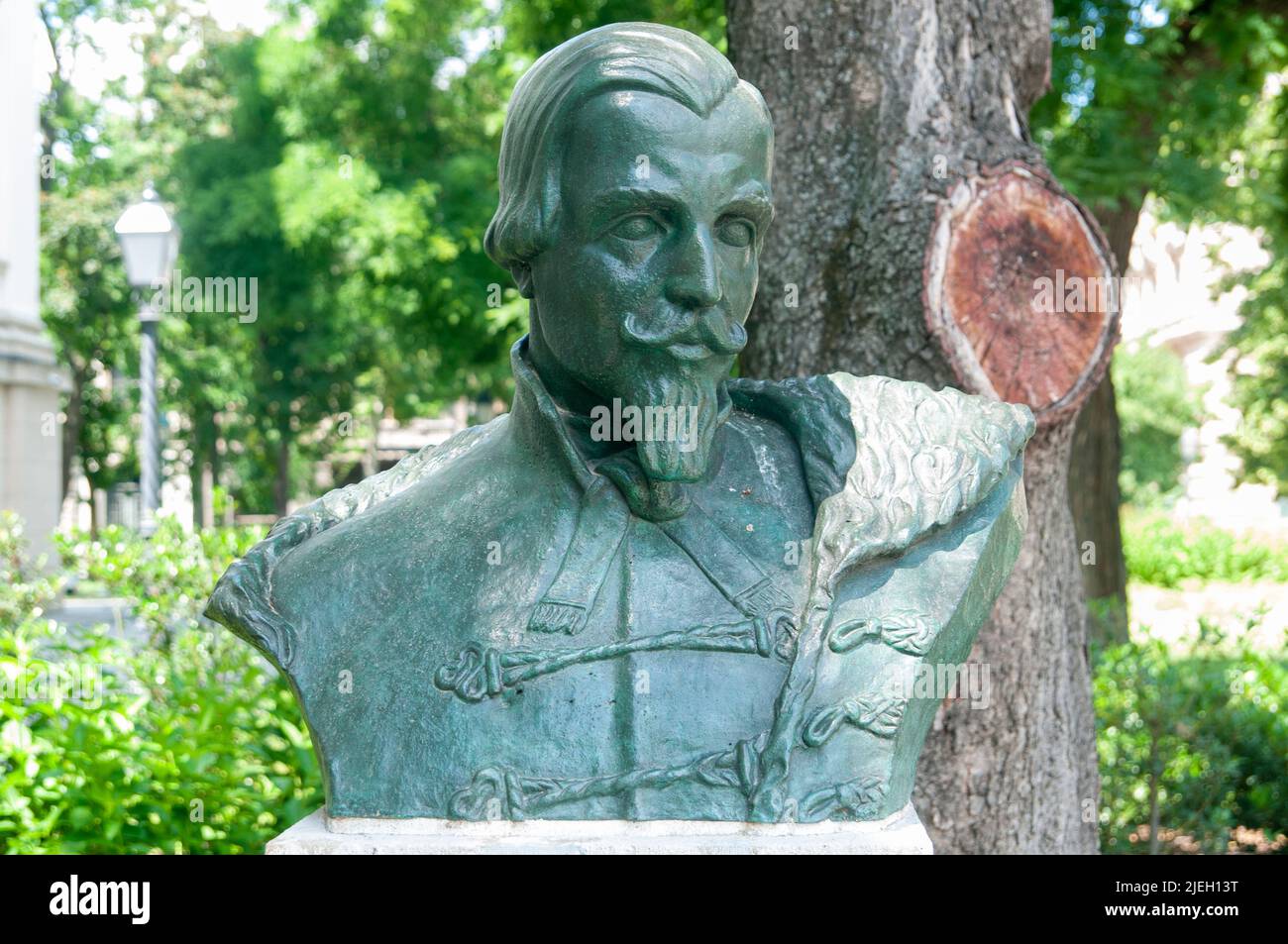 Bust of Baron Alessandro Monti Sandor by Kuzmik Livia in the grounds of ...