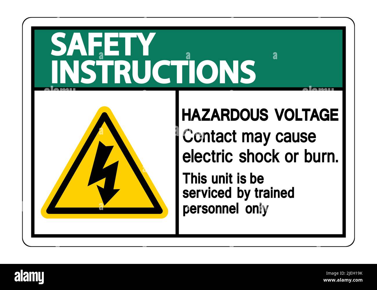 Safety instructions Hazardous Voltage Contact May Cause Electric Shock ...