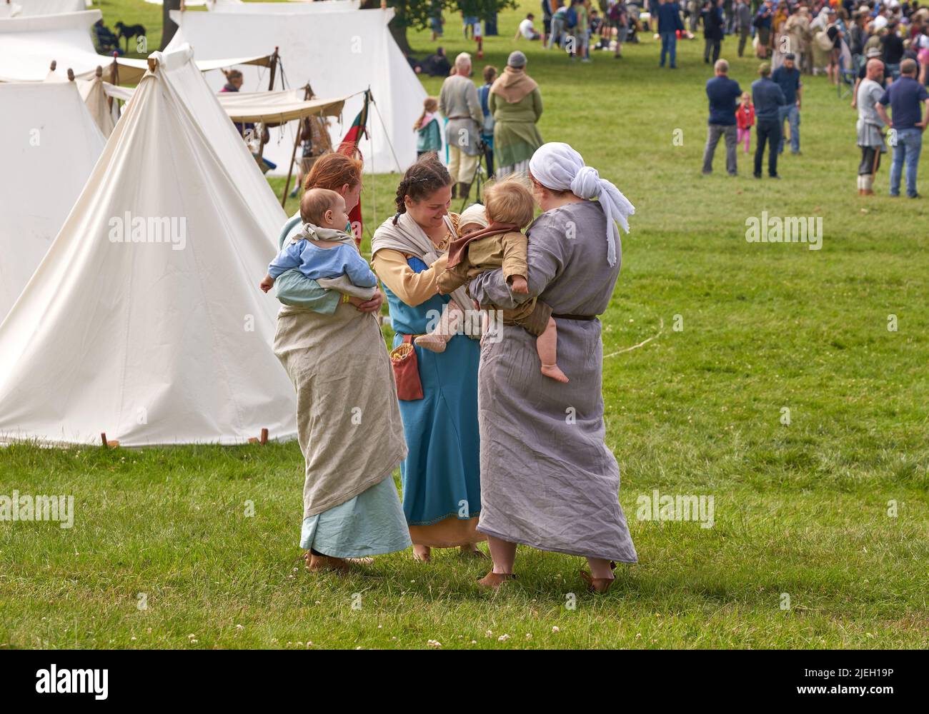 Anglo Saxon mothers reenactment at the Viking festival 2022 Stock Photo ...