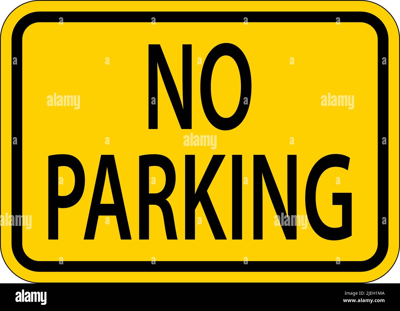 No Parking Sign On White Background Stock Vector Image & Art - Alamy