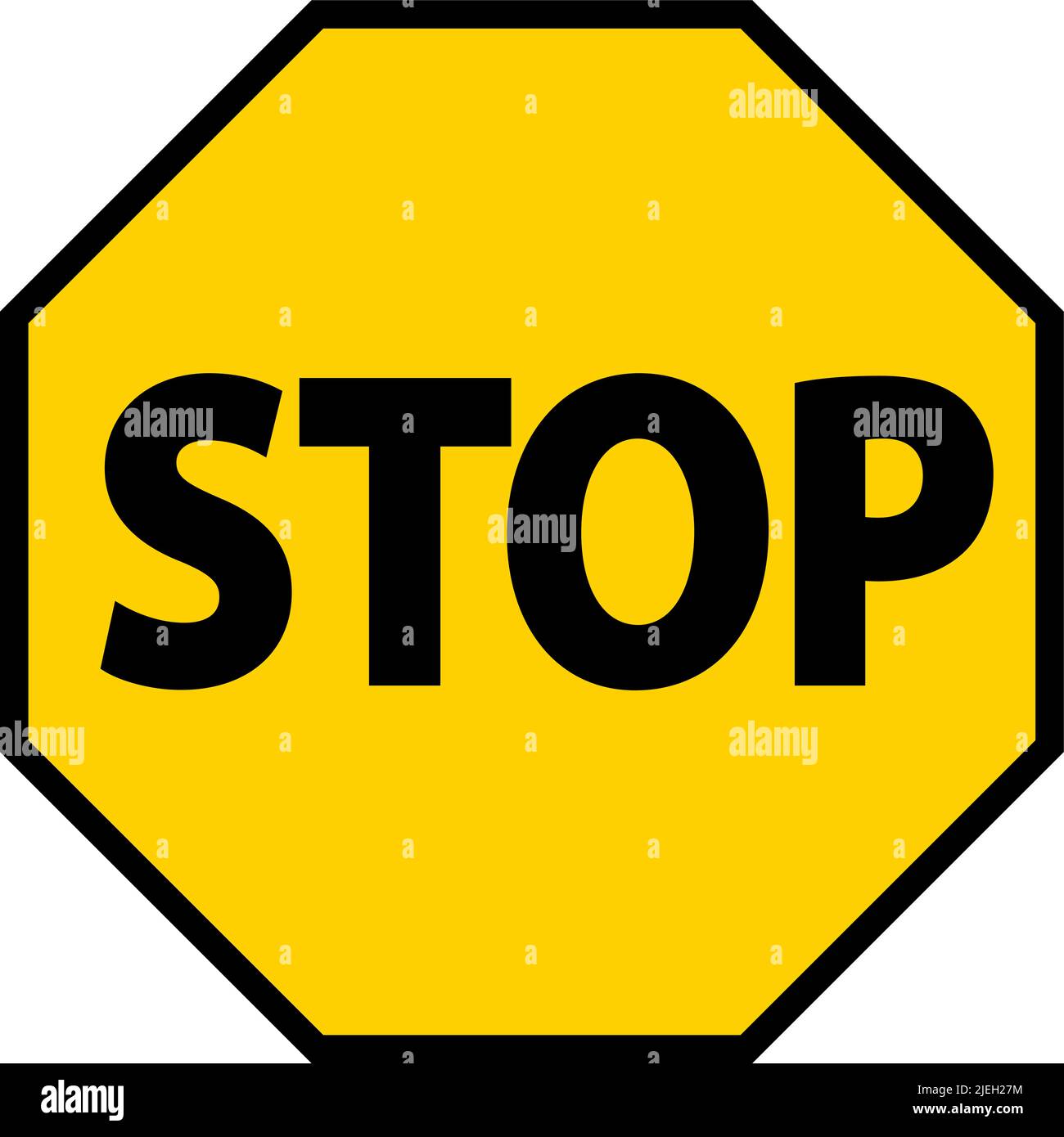 Stop Safety Sign On White Background Stock Vector Image & Art - Alamy