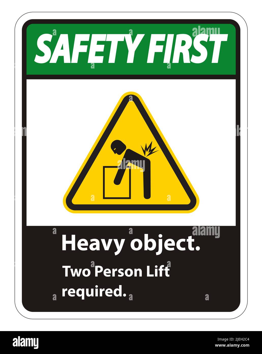 Heavy Object,Two Person Lift Required Sign Isolate On White Background ...