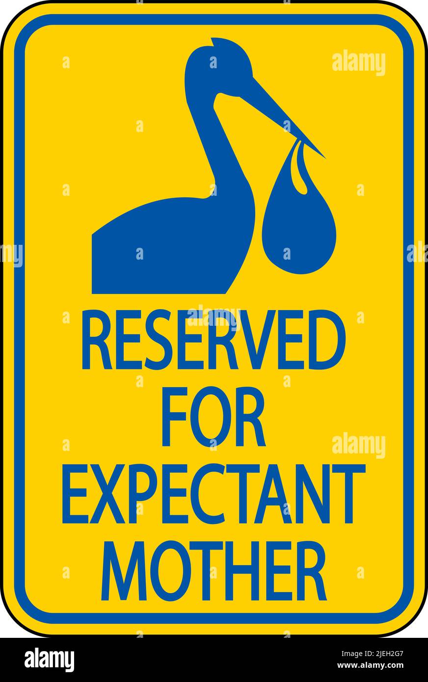 Reserved Expectant Mother Sign On White Background Stock Vector Image ...