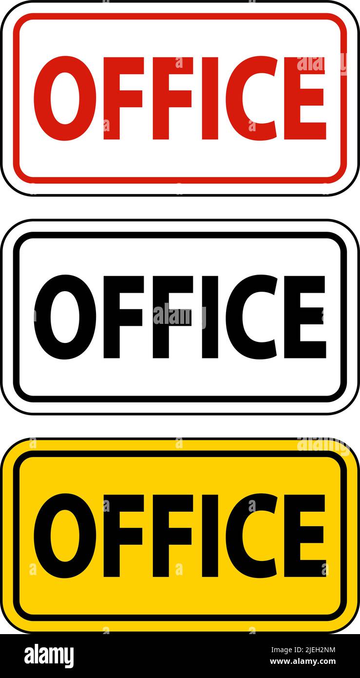 Office Sign On White Background Stock Vector Image & Art - Alamy