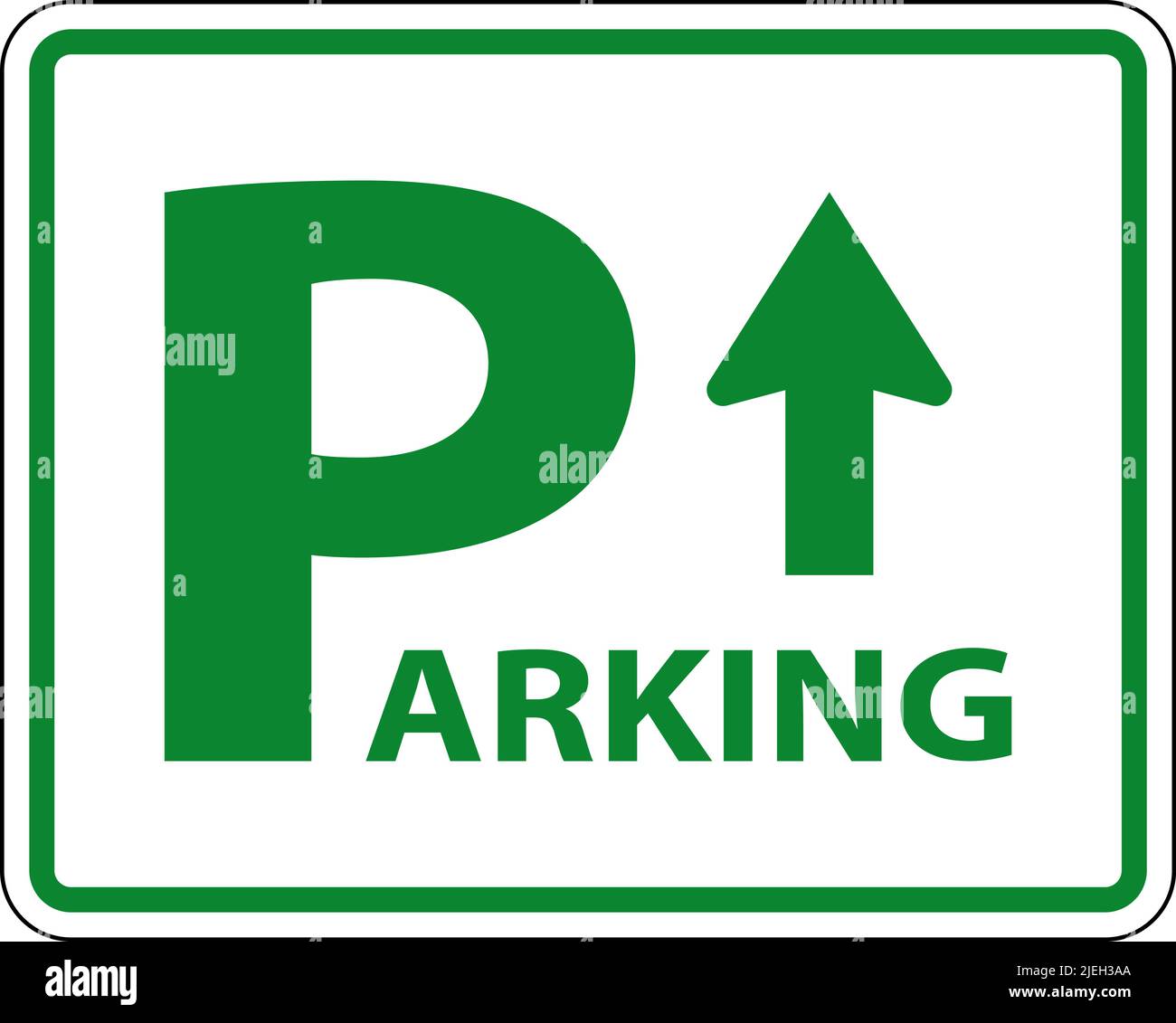 Parking Area Up Arrow Sign On White Background Stock Vector Image & Art ...