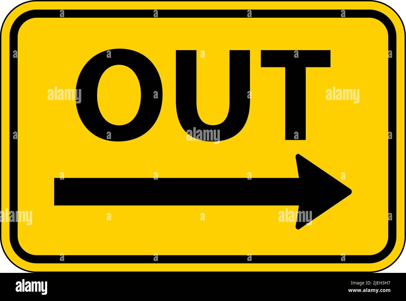 Out Right Arrow Sign On White Background Stock Vector Image & Art - Alamy