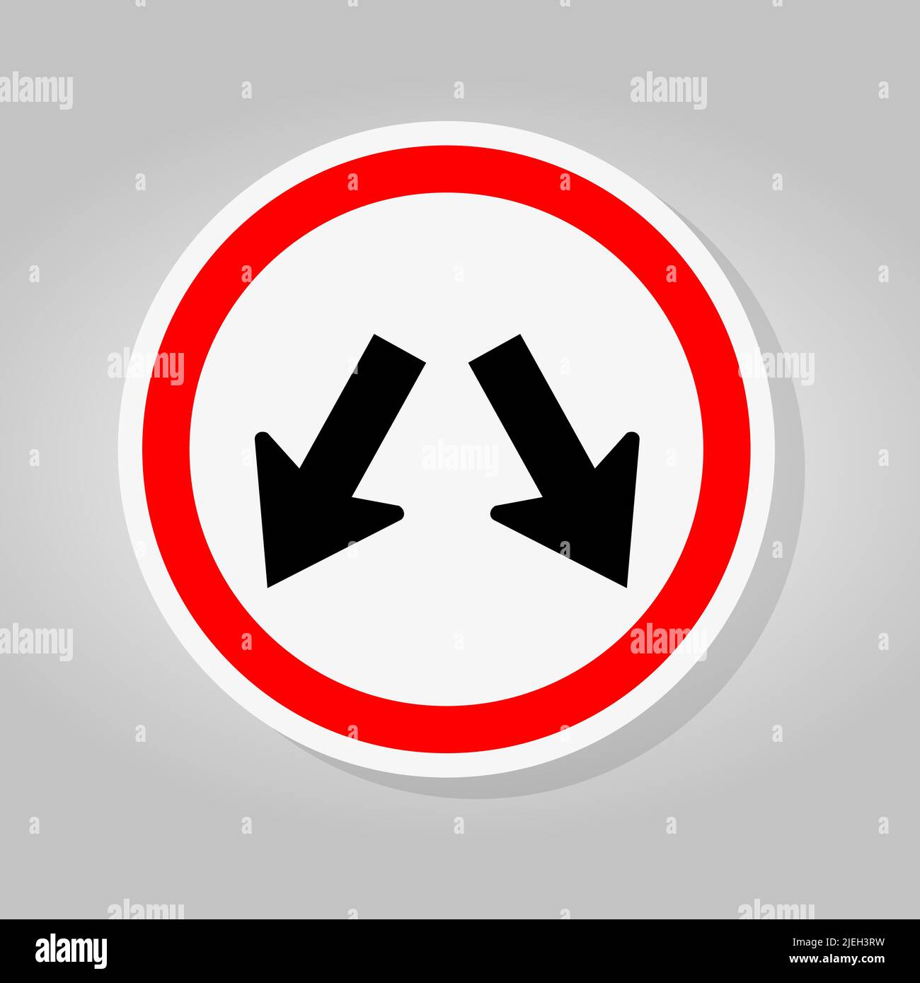 Keep Left Or Keep Right Traffic Road Sign Isolate On White Background ...
