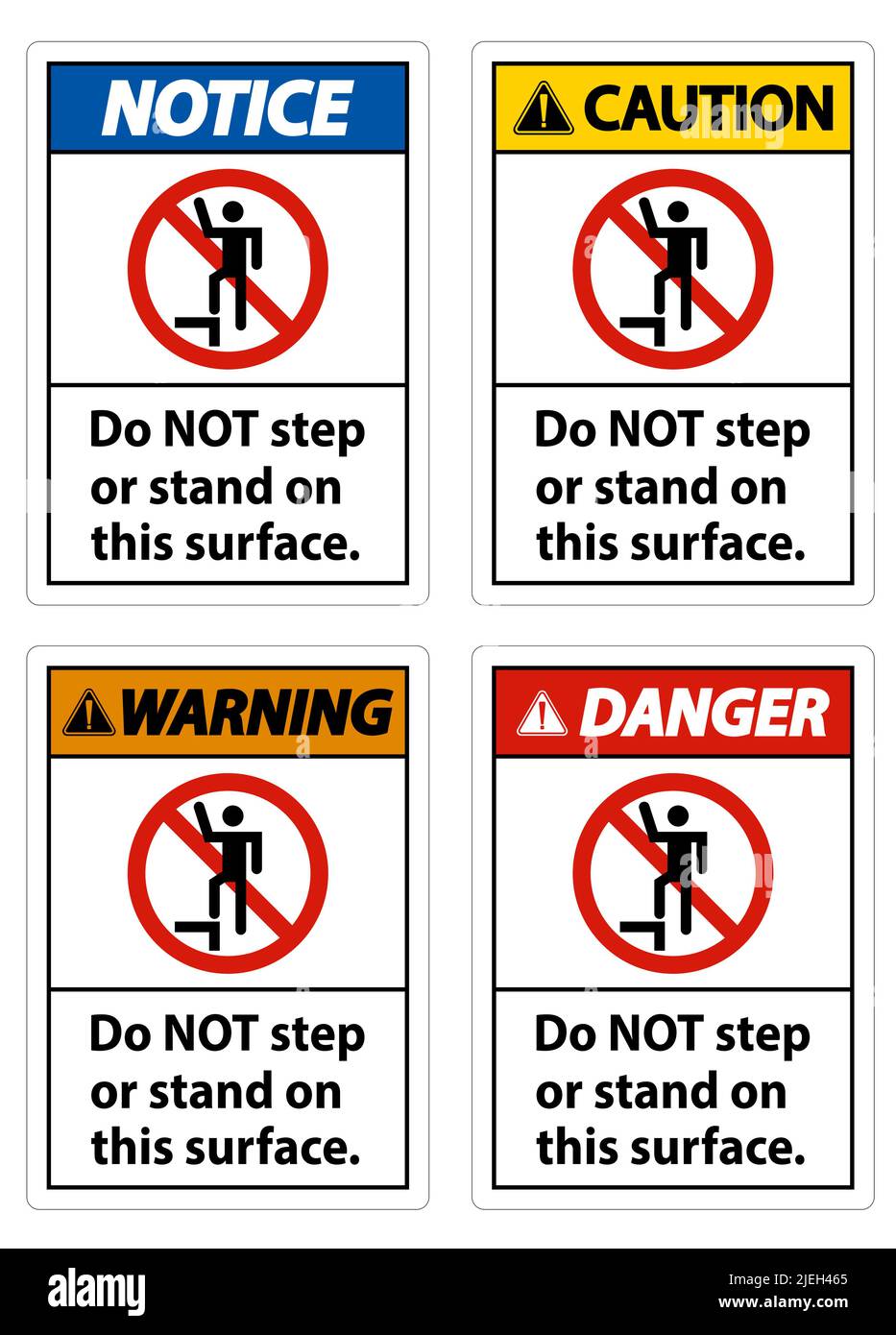 Do NOT step or stand on this surface Stock Vector Image & Art - Alamy