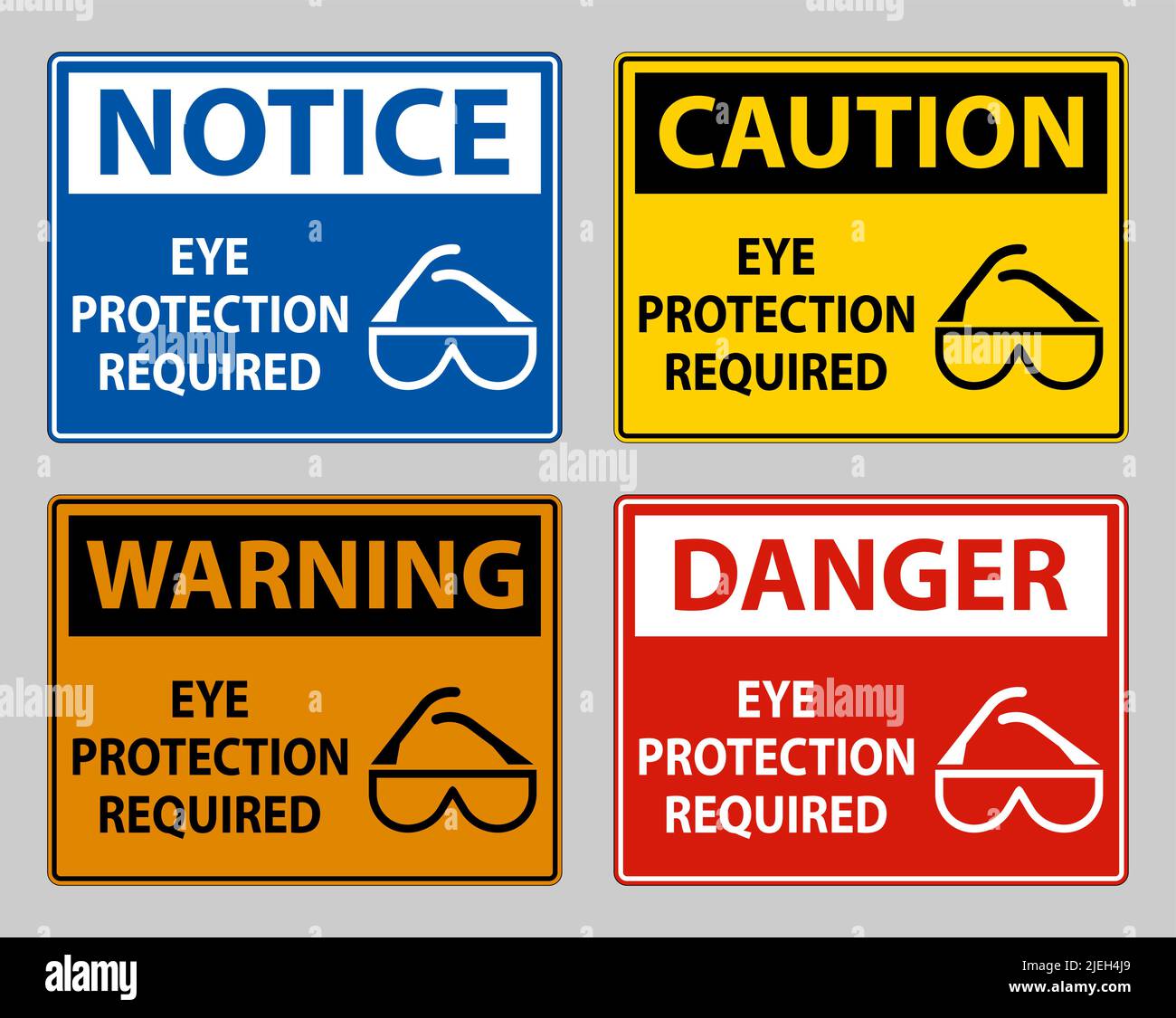 Eye Protection Required on white background Stock Vector Image & Art ...