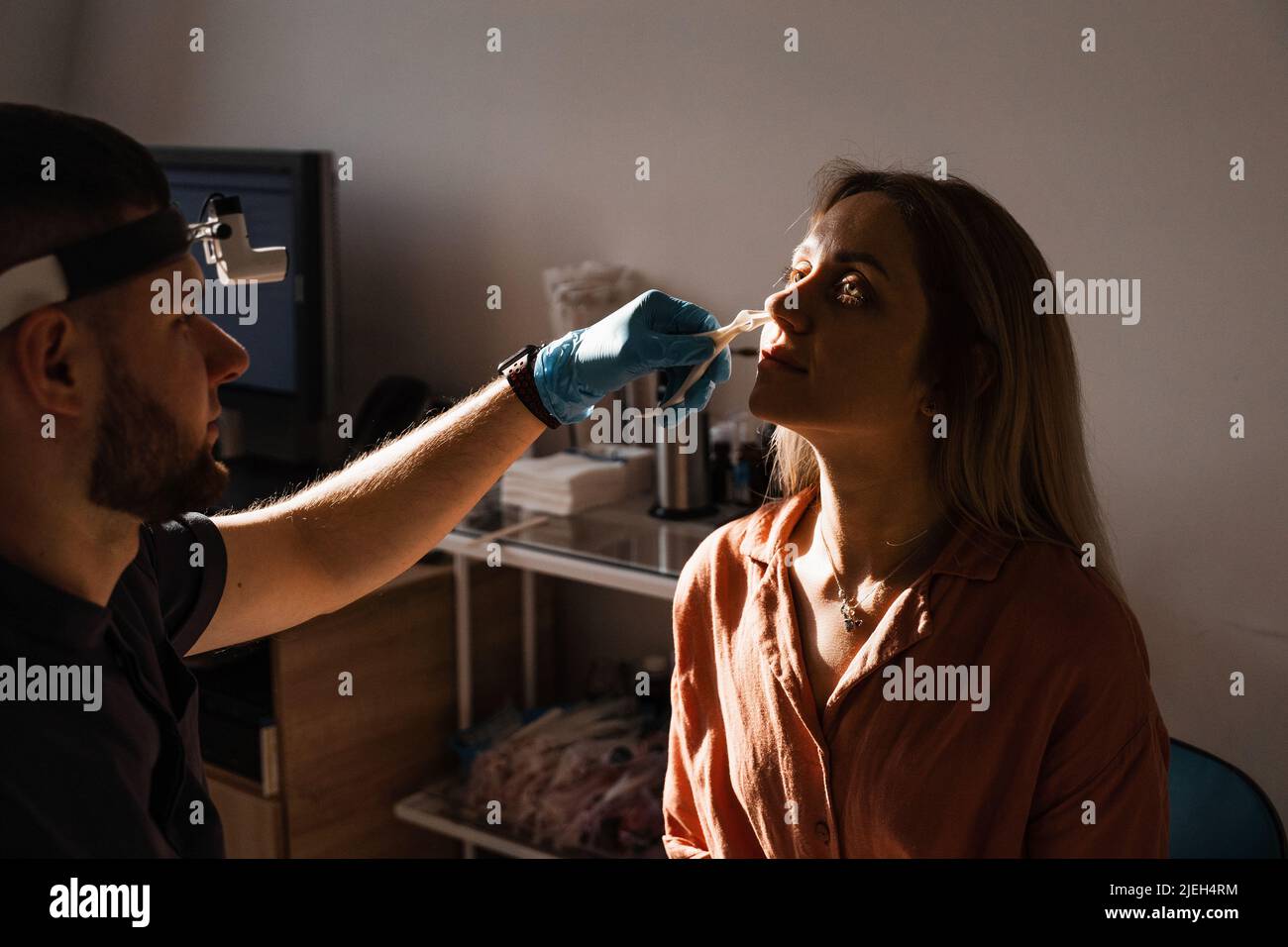 Larynx endoscopy examination hi-res stock photography and images - Alamy