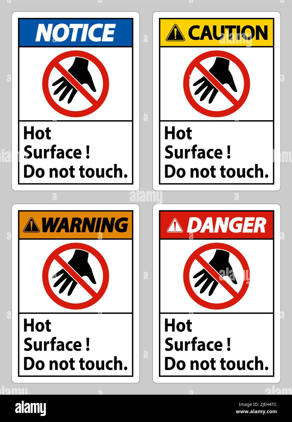 Hot Surface Do Not Touch On White Background Stock Vector Image & Art ...