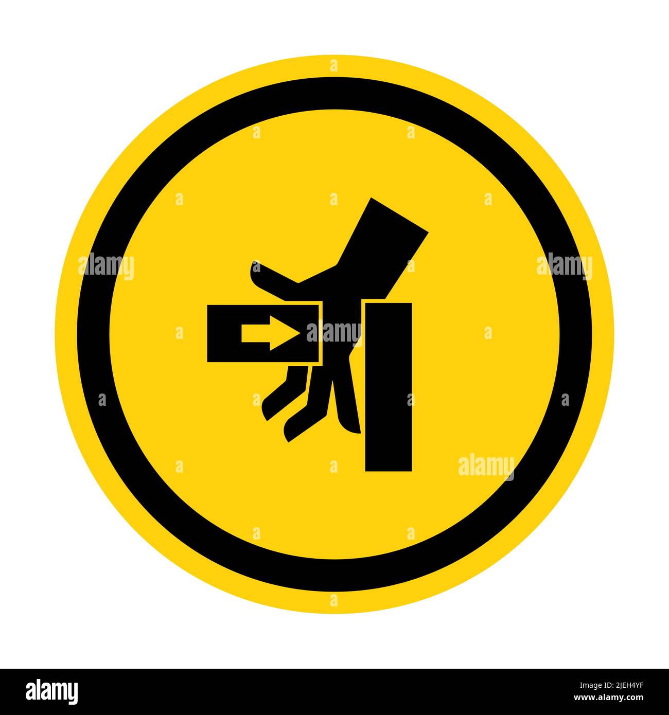 Hand Crush Force From Left Symbol Sign Isolate on White Background ...