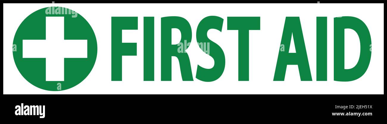 First Aid Label Sign on white background Stock Vector Image & Art - Alamy