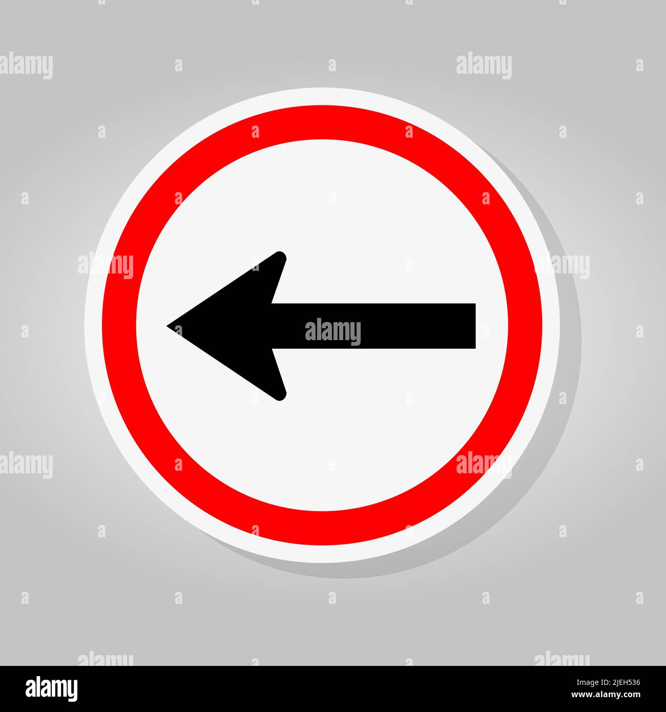 Go Left By The Arrows Traffic Road Sign Isolate On White Background ...