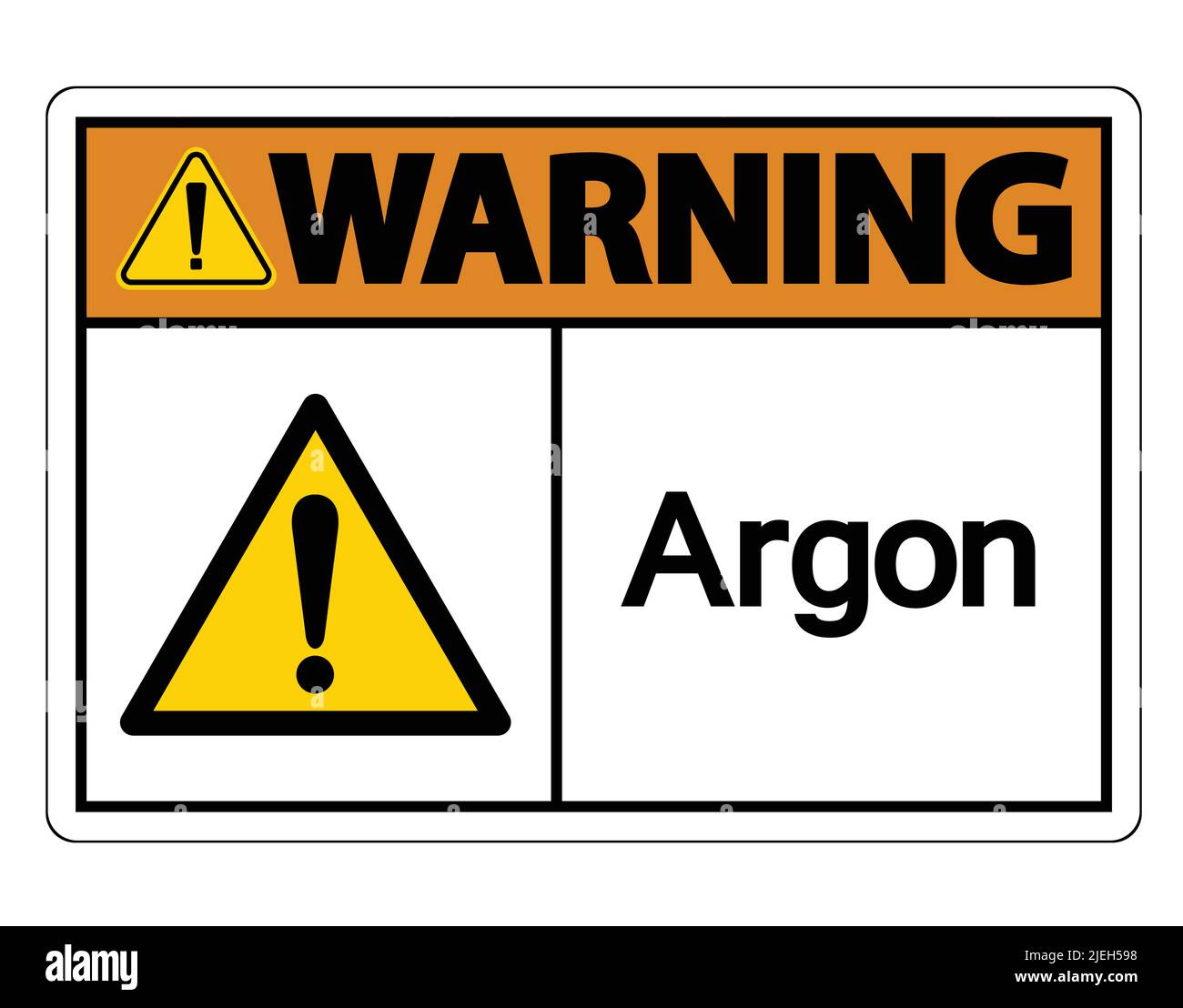 Warning Argon Symbol Sign Isolate On White Background,Vector ...