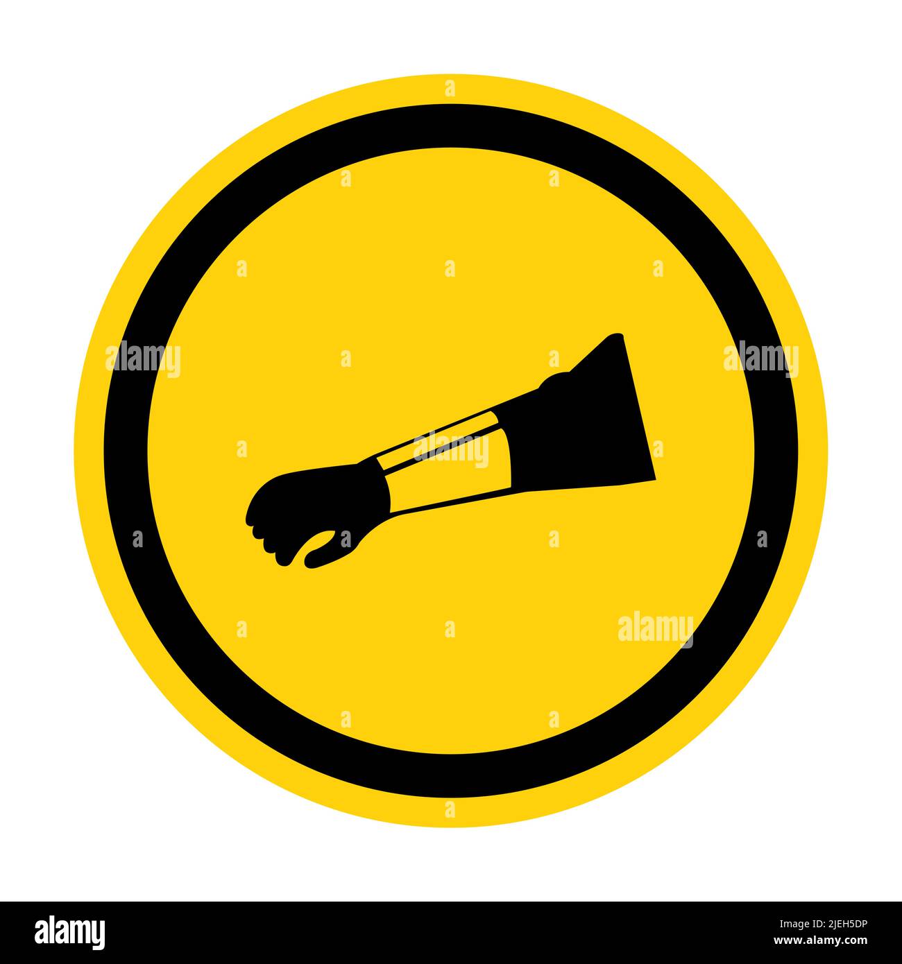 Symbol Wear Arm Protection Sign Isolate On White Background,Vector ...