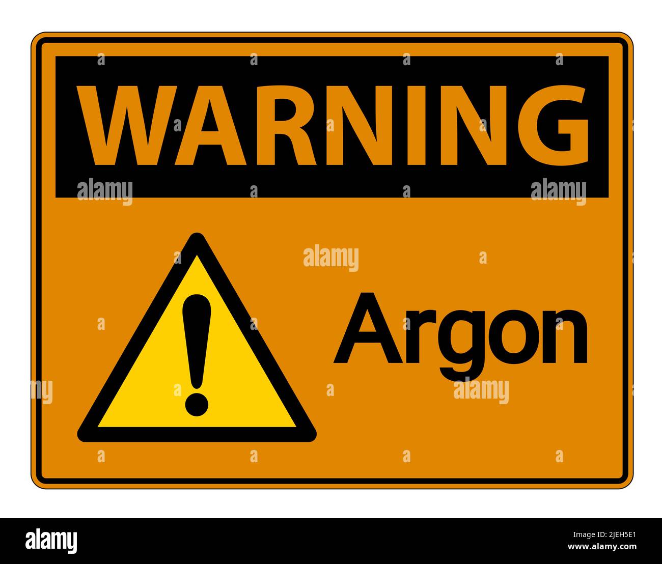 Warning Argon Symbol Sign Isolate On White Background,Vector ...