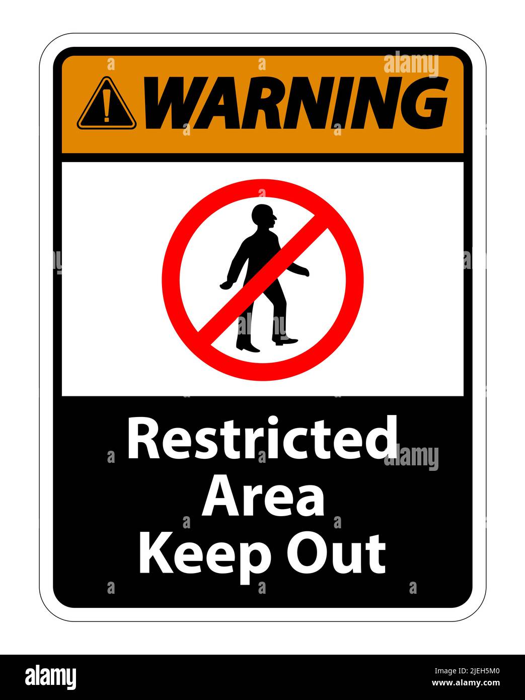 Restricted Area Keep Out Symbol Sign On White Background Stock Vector ...