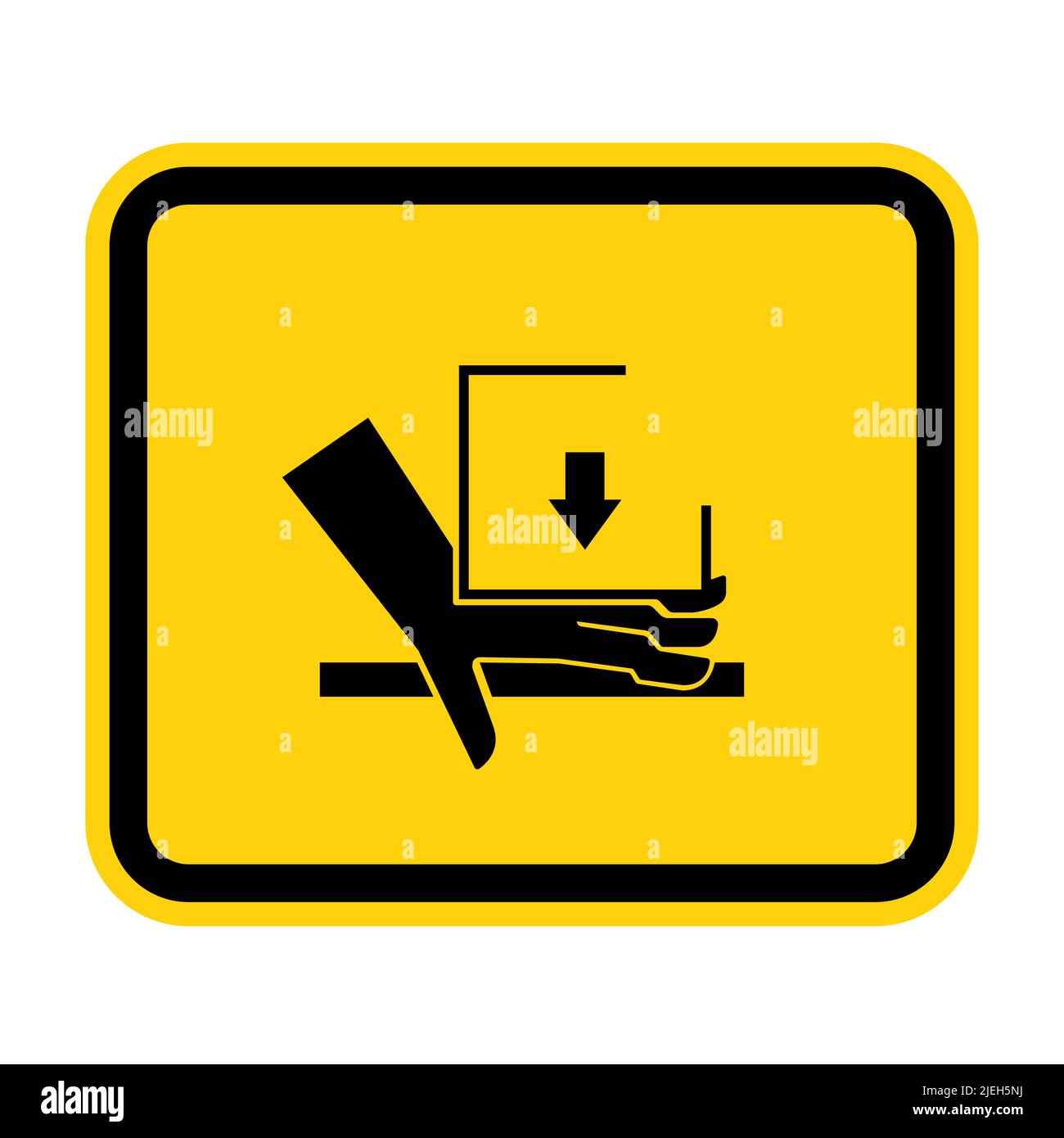 Hand Crush Force From Above Symbol Sign Isolate on White Background ...