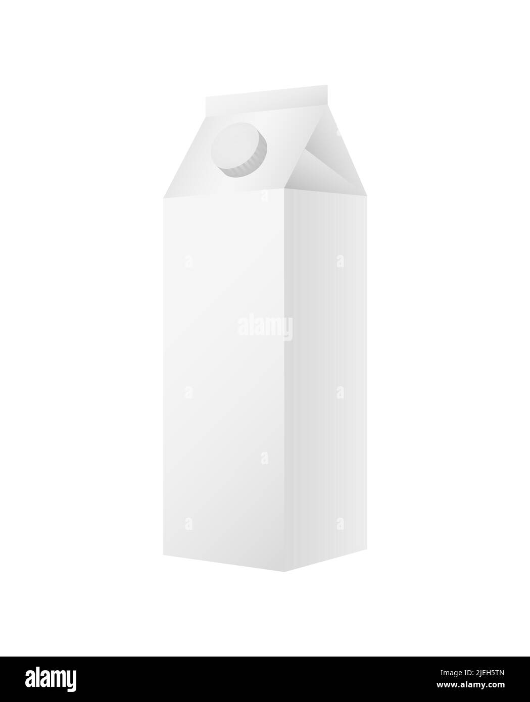 Cardboard rectangular high box maquette packaging for milk, juice and ...