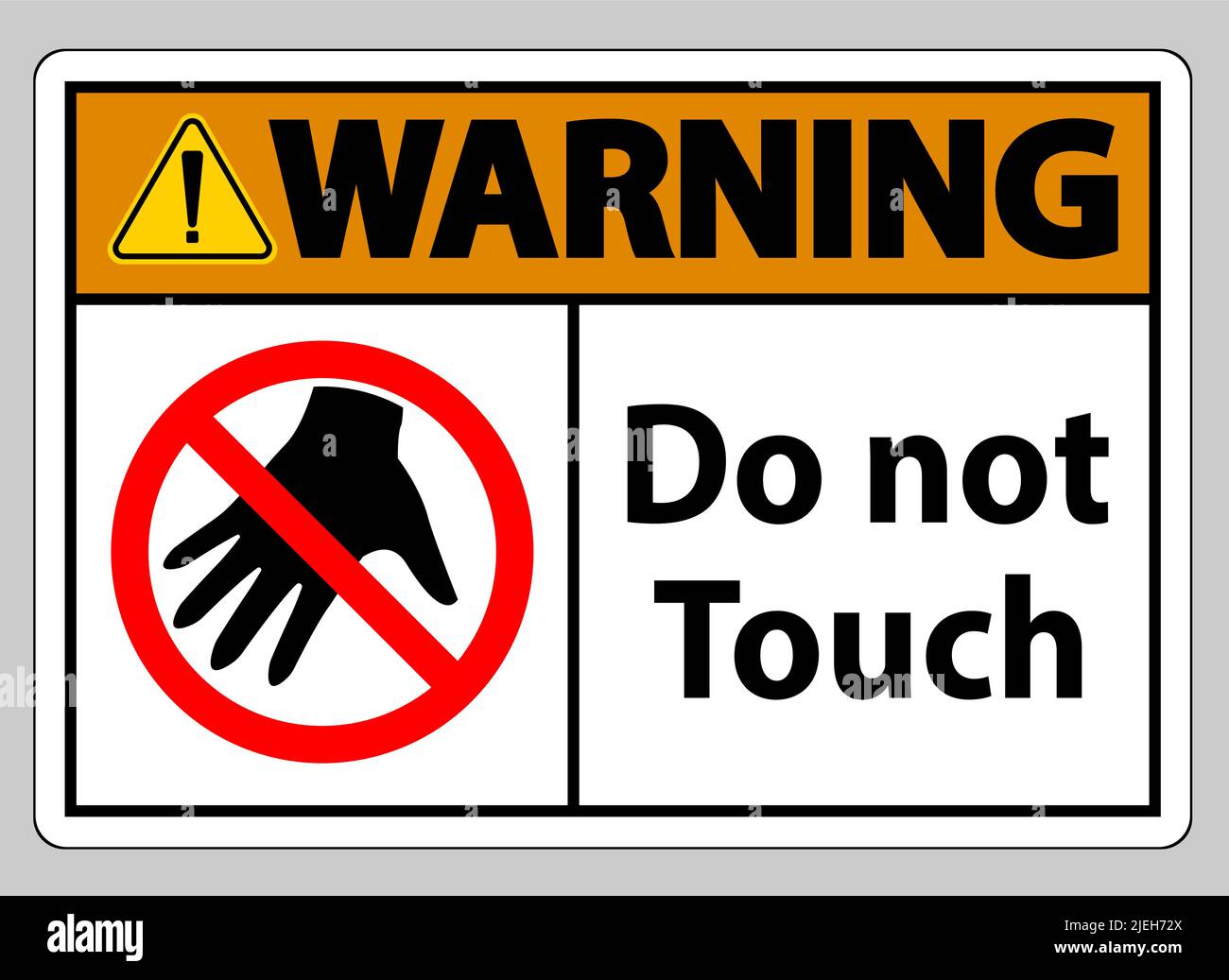 Warning sign do not touch and please do not touch Stock Vector Image ...