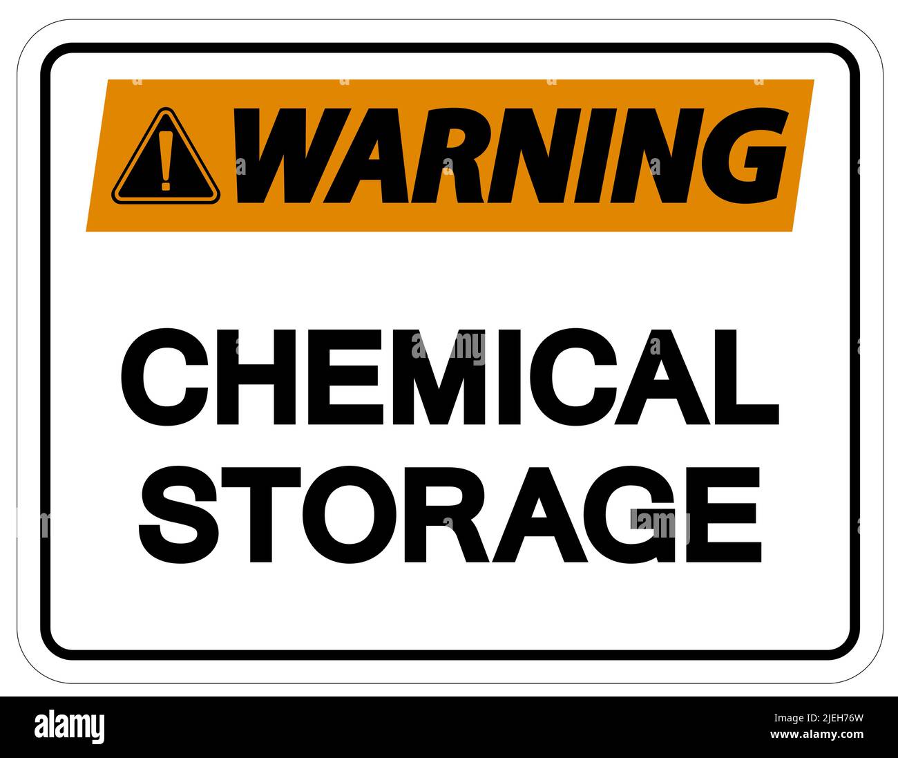 Warning Chemical Storage Sign On White Background Stock Vector Image ...
