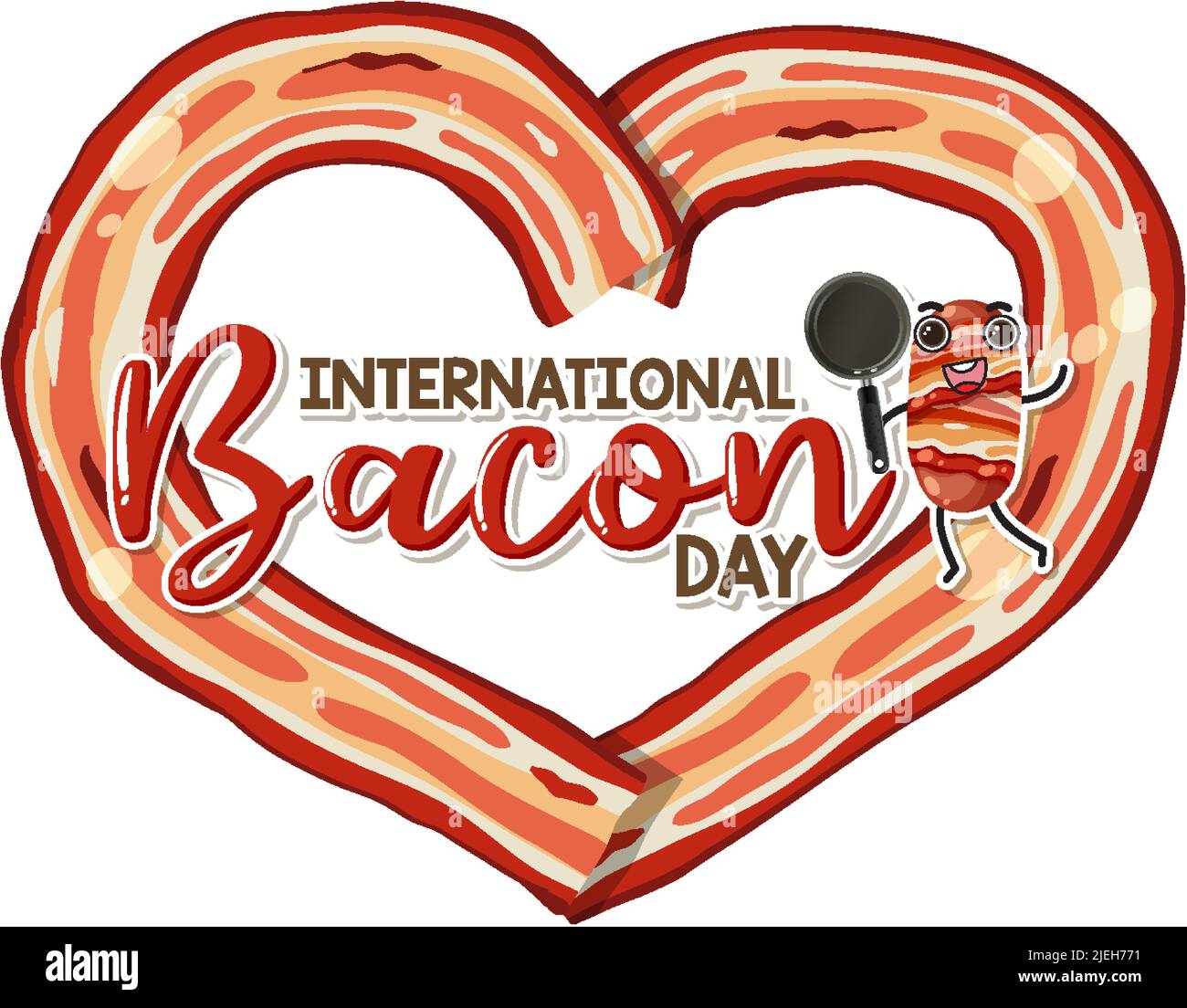 International bacon day poster design illustration Stock Vector Image ...