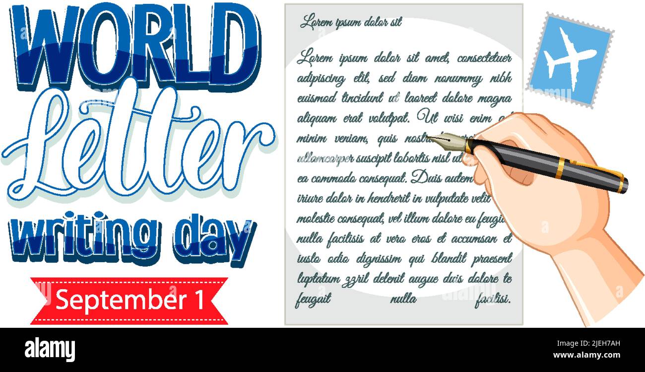 World Letter Writing Day Banner Design illustration Stock Vector Image ...